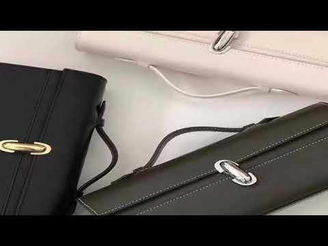 SAVETTE Brand The Symmetry Pochette Genuine Leather Small Square Row Bag Rectangular Baguette Bags T