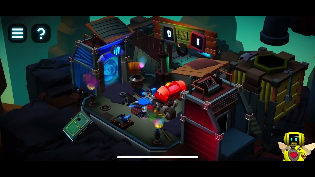 Tiny Robots Portal Escape. Battle Bots. 3 Stars Walkthrough.