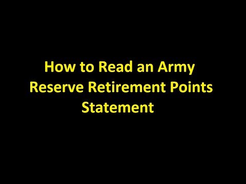 Episode 0028 - How to Read an Army Reserve Retirement Points Statement