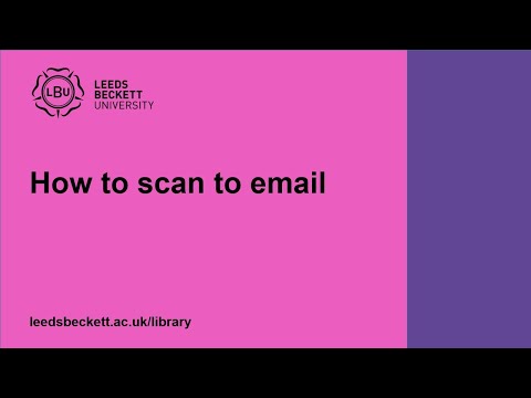 How to scan to email