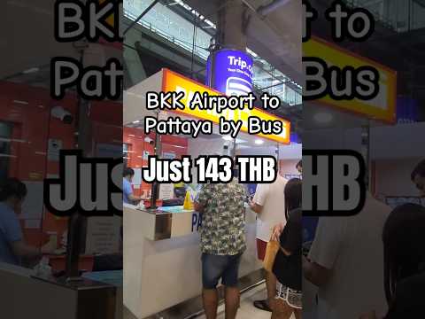 Bangkok Suvarnabhumi International Airport to Pattaya city by air-conditioned Bus #pattaya #bangkok