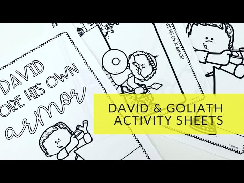 DAVID AND GOLIATH ACTIVITY SHEETS