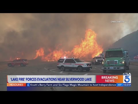 Wildfire forces evacuations near Silverwood Lake in SoCal