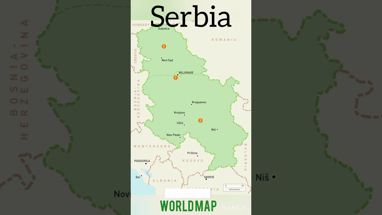 Serbia Map 2023 / Serbia Kosovo Map