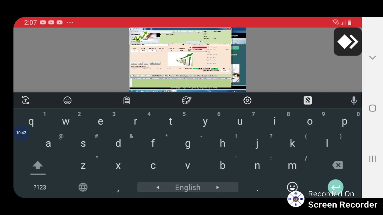 Sales and stock balance report of abacus soft