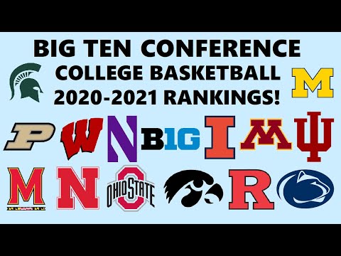Big Ten Conference - College Basketball 2020-2021 Rankings!