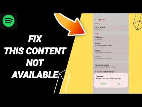How To Fix This Content Not Available On Spotify App 2023