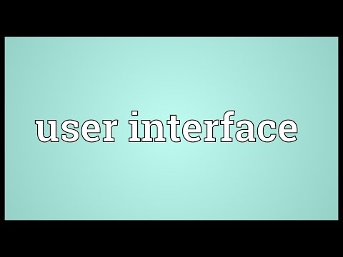 User interface Meaning