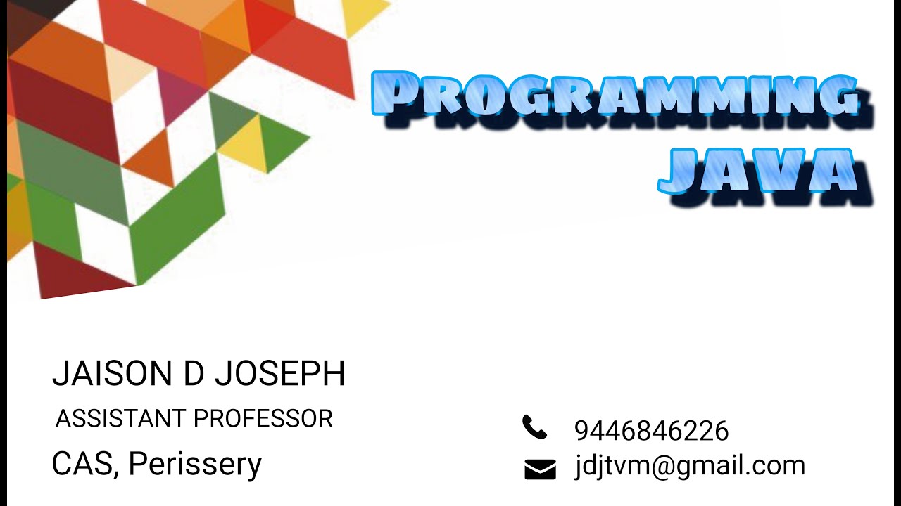 Java - Swing programming | Jaison D Joseph, CASP
