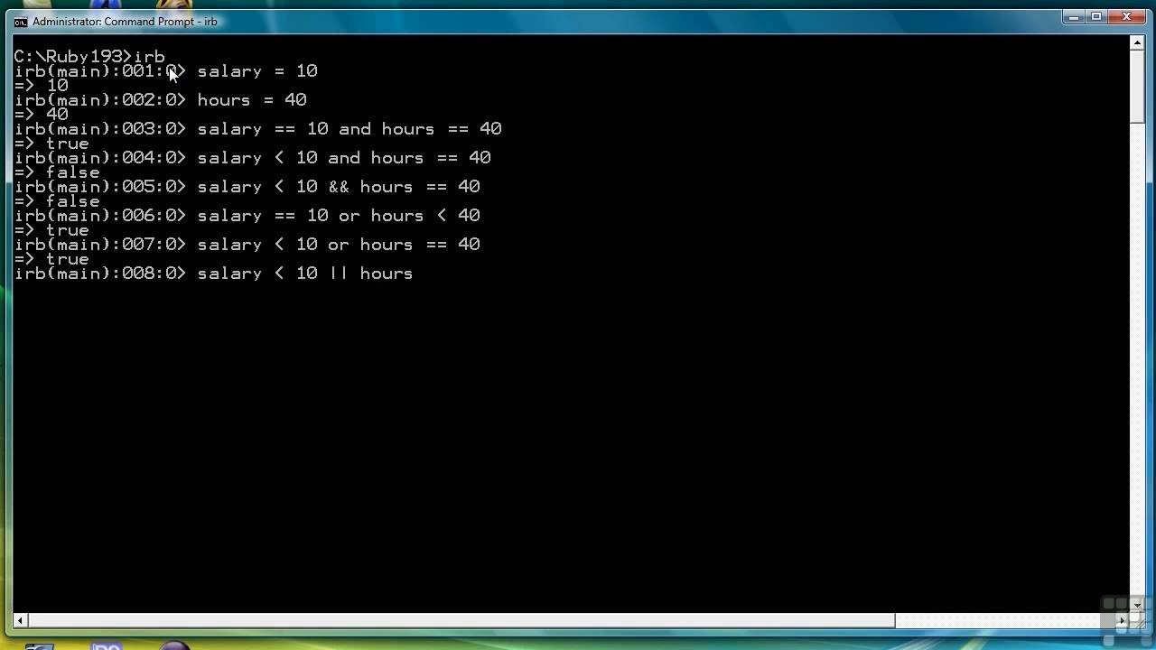 Ruby Programming Tutorial | Logical Operators And Expressions