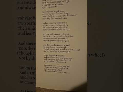 'The Definition of Love, by Andrew Marvell