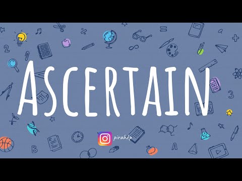 Ascertain meaning | Learn English Vocabulary | Word of the Day