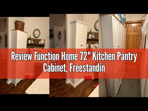 Review Function Home 72" Kitchen Pantry Cabinet, Freestanding Storage Cabinets, Tall Food Pantry wit