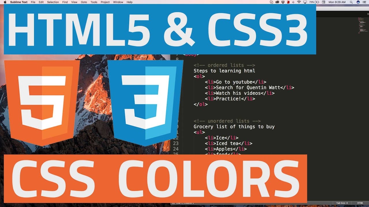 HTML5 and CSS3 beginner tutorial 15  - CSS colors
