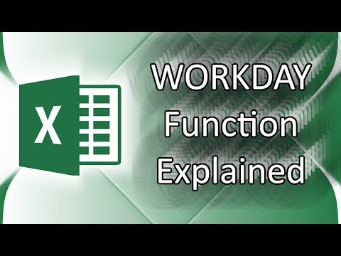 How to use WORKDAY Function in Excel 2016