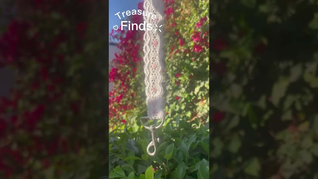 Vintage lace and embroidered ribbon lanyards 🎀 available on Etsy #handmade #coquette #cottagecore