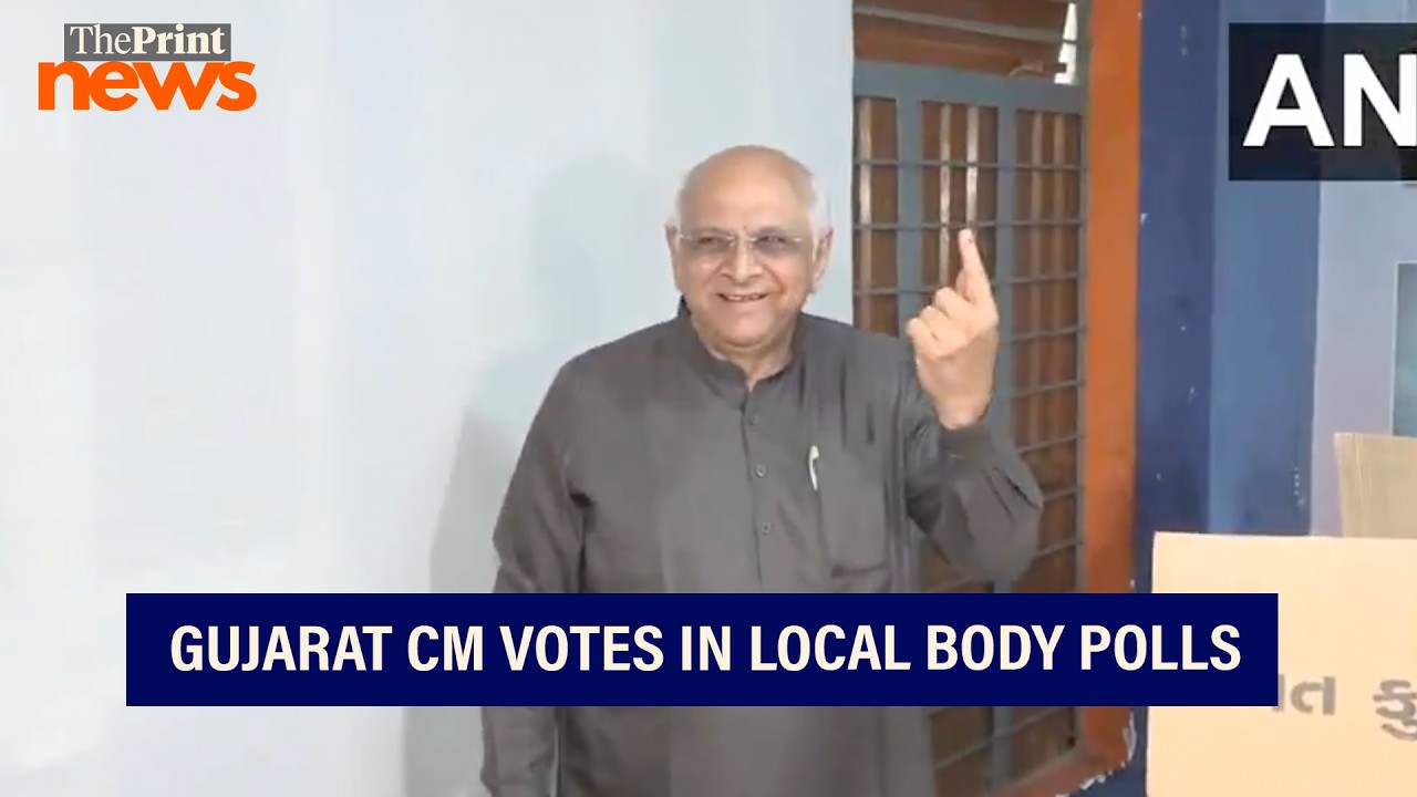Gujarat CM votes in local body polls