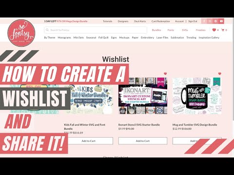 How to Create an SVG Design & Font Wishlist on So Fontsy & Share It! ????