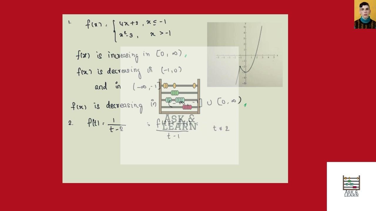 [Math] Determine the open intervals on which the function is increasing, decreasing, or constant. (E
