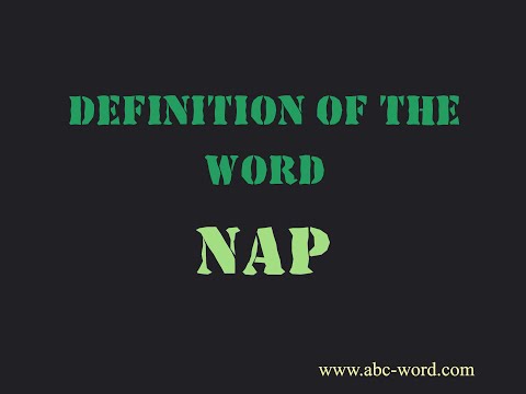 Definition of the word "Nap"