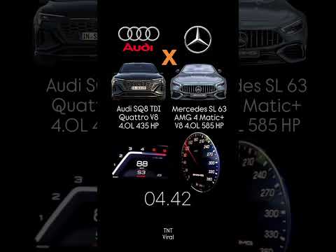 Audi SQ8 TDI Quattro V8 4.0L 435 HP vs Mercedes SL 63 AMG 4 Matic+ V8 4.OL 585 HP