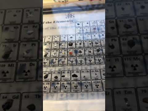 Periodic table with real elements unboxing