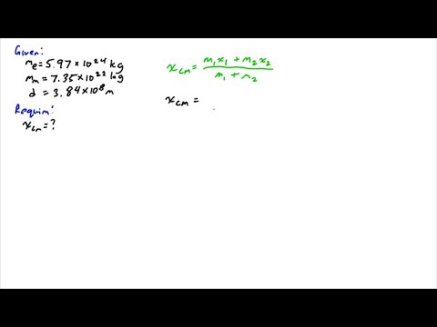 ·Calculate the location of the center of mass of the earth-moon system (that is, find the dist…