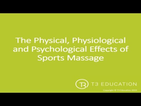Sports Massage Theory: Physiology & Effects of Massage Therapy