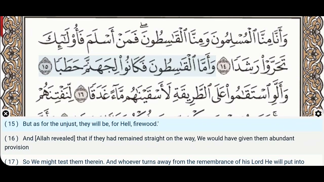 72 Surah Al Jinn Muhsin Al Qasim Quran Recitation Arabic Text English