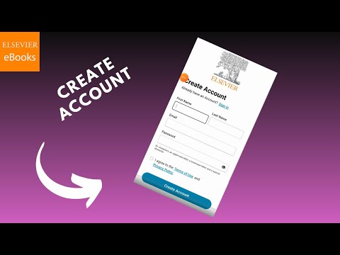 how to create Elsevier account