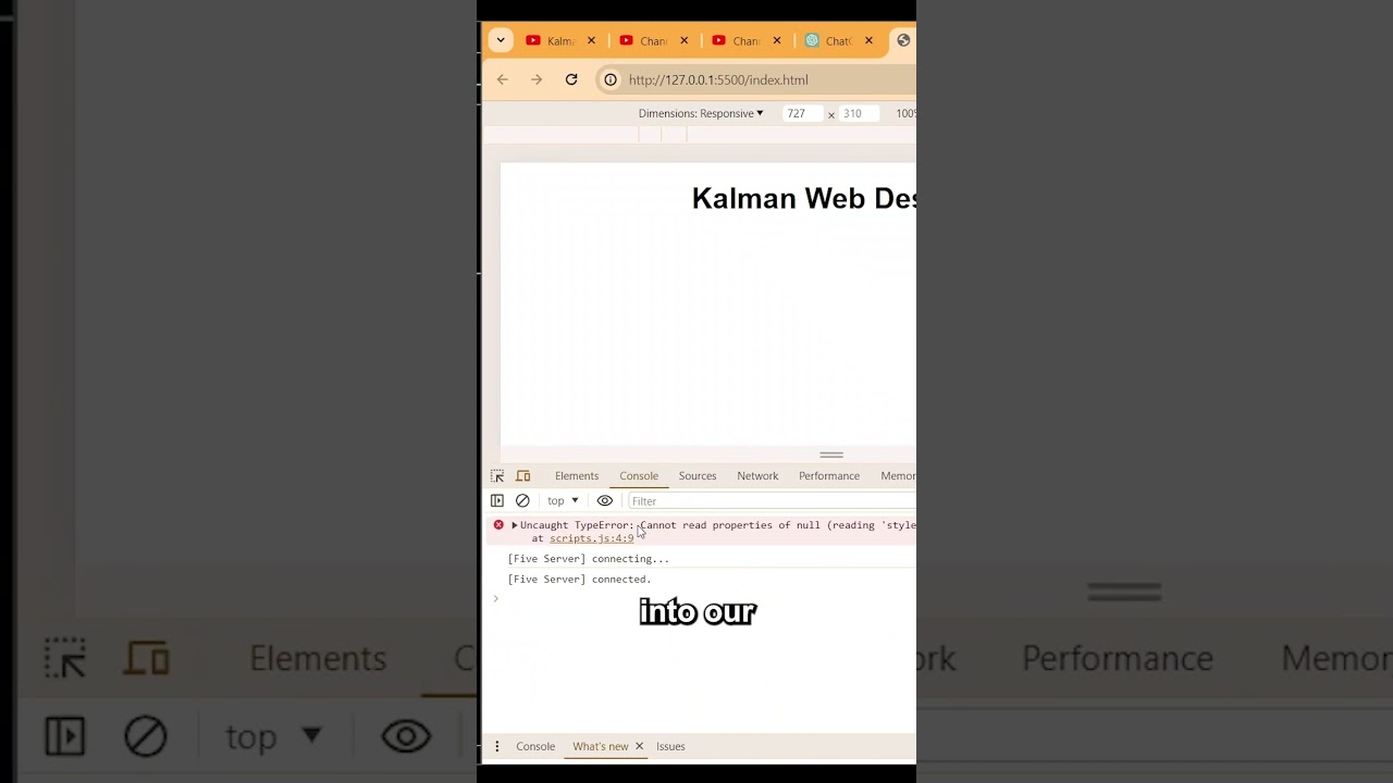 JavaScript Error Quick Fix | HTML & JS Beginner Tutorial