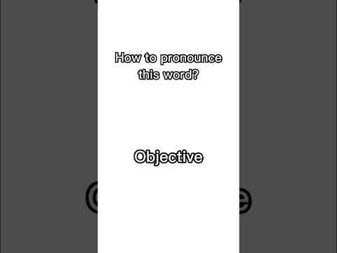 how to pronounce objective #youtubeshorts #shorts #pronunciation #english #basicenglish #pronounce