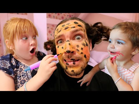 Adley's HAiR SALON and MAKE UP ๐ Navey gets a makeover! Niko and Dad fall asleep at the Prank Spa!