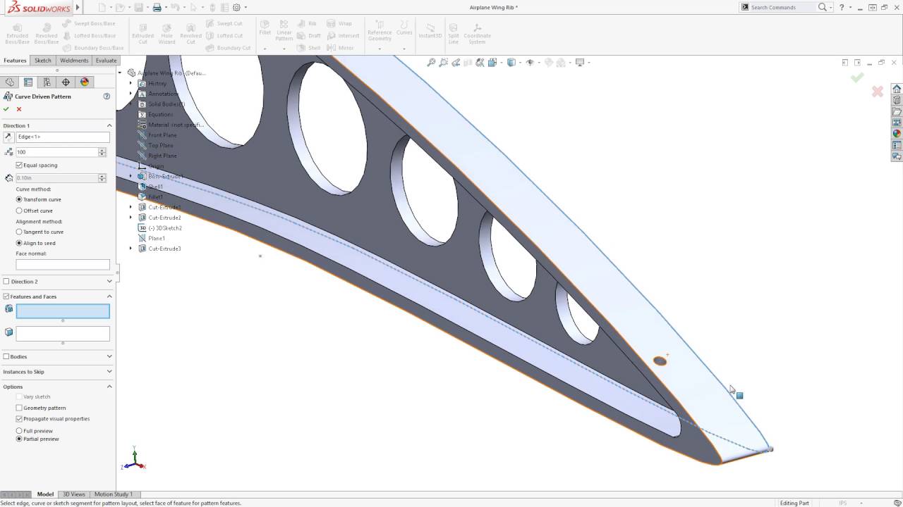 SOLIDWORKS Tech Tip - Utilizing Curve Driven Patterns