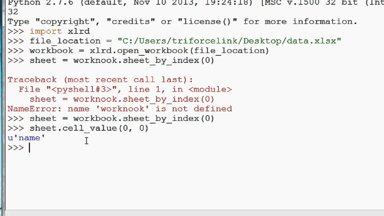 How to read Excel files with Python (xlrd tutorial)