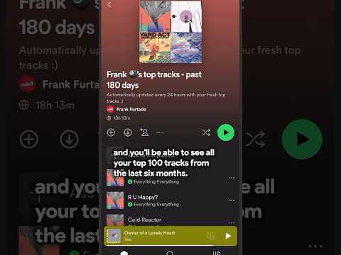 Make a Spotify playlist that automatically updates | stats.fm
