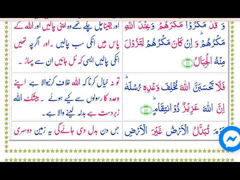 Surah Ibrahim Ayat 41 to 52 Urdu Translation With Dua Bhatti