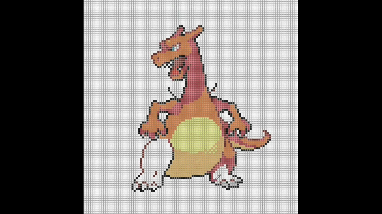 ✨ Let's Draw CHARIZARD in Pixel Art !!