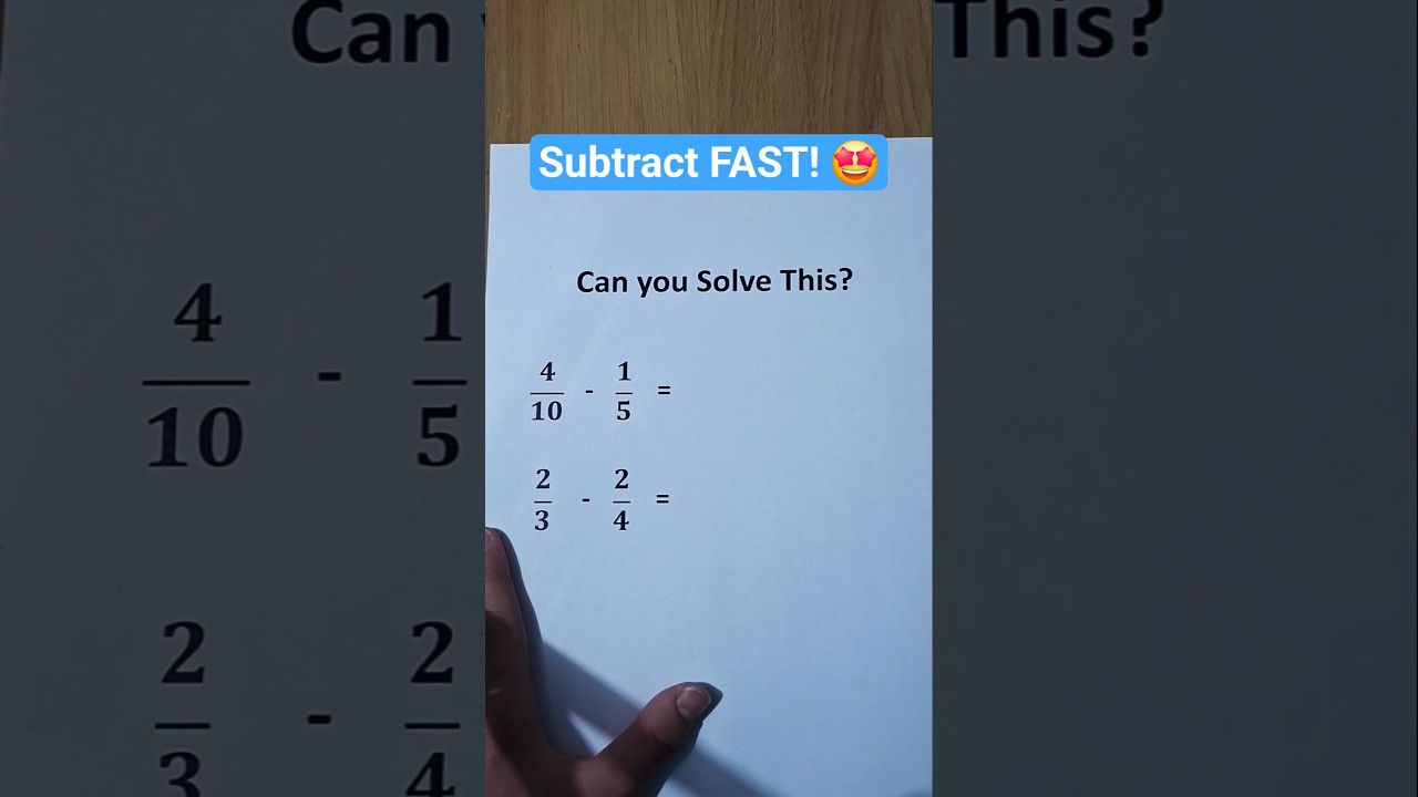 Stop Getting Fractions Wrong! Subtract Fractions in 3 Simple Steps! #subtraction #maths #math