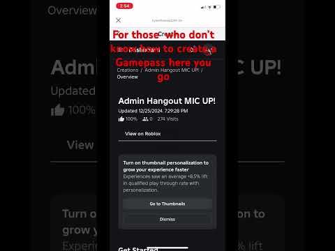 How to make a Gamepass on mobile 2025