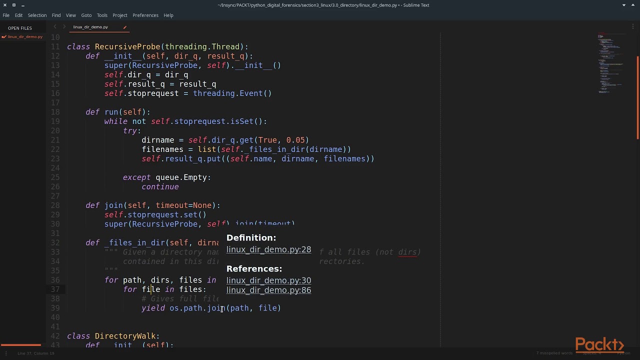 Python Digital Forensics  :  Enumerating Directories | packtpub.com