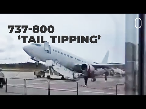 Boeing 737-800 Tips Backward At Norwegian Airport