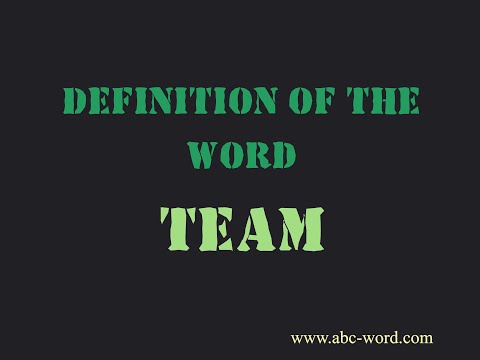 Definition of the word "Team"