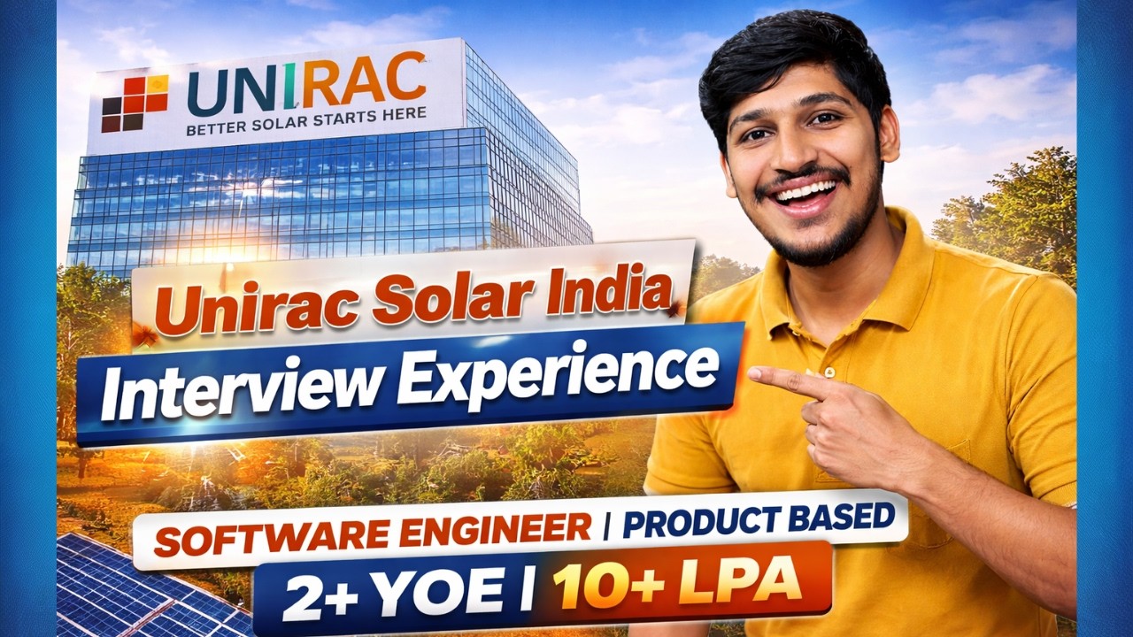 Unirac Solar India Interview Experience | Software Engineer | Product Based | 2+ YOE | 10+ LPA