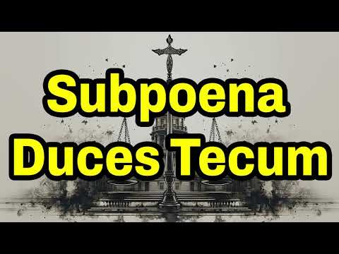 Subpoena Duces Tecum Pronunciation | How To Say Subpoena Duces Tecum