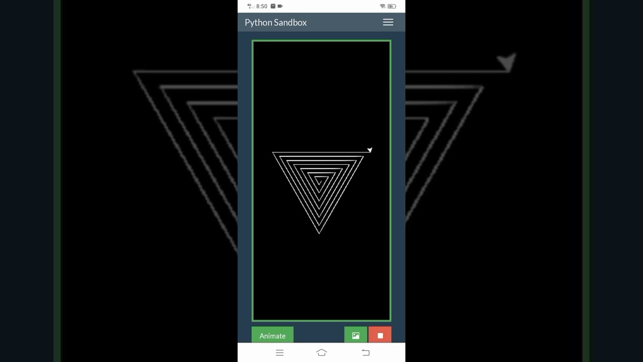 Draw a Spiral Triangle Pattern Program using Turtle module in Python