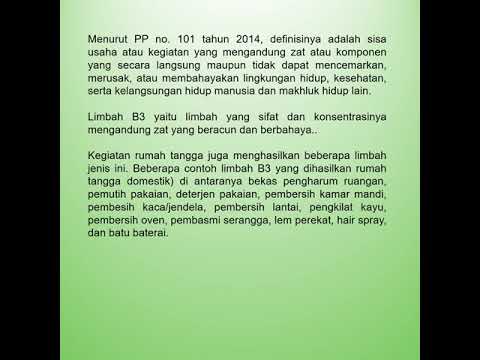 Limbah B3 - Bahan Berbahaya dan Beracun