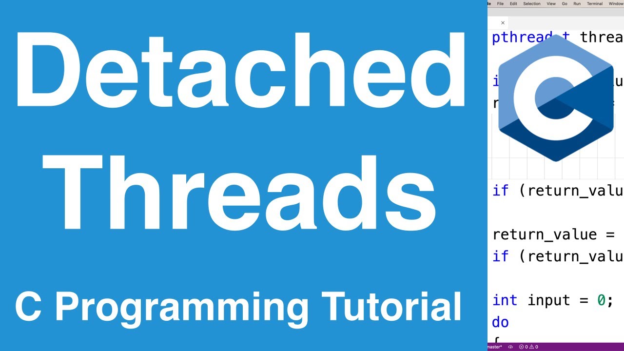 Detached Threads (pthreads) | C Programming Tutorial