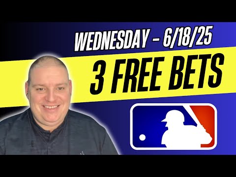 Wednesday 3 Free Bets - 6/18/25 l Craig's MLB Picks Today & MLB Predictions