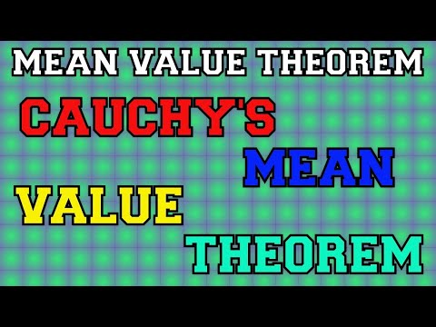 Cauchy's mean value theorem